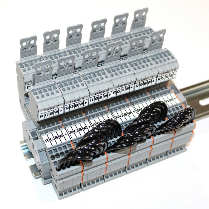 DIN-Rail RGBW Distribution Terminal Block Assembly for Sale