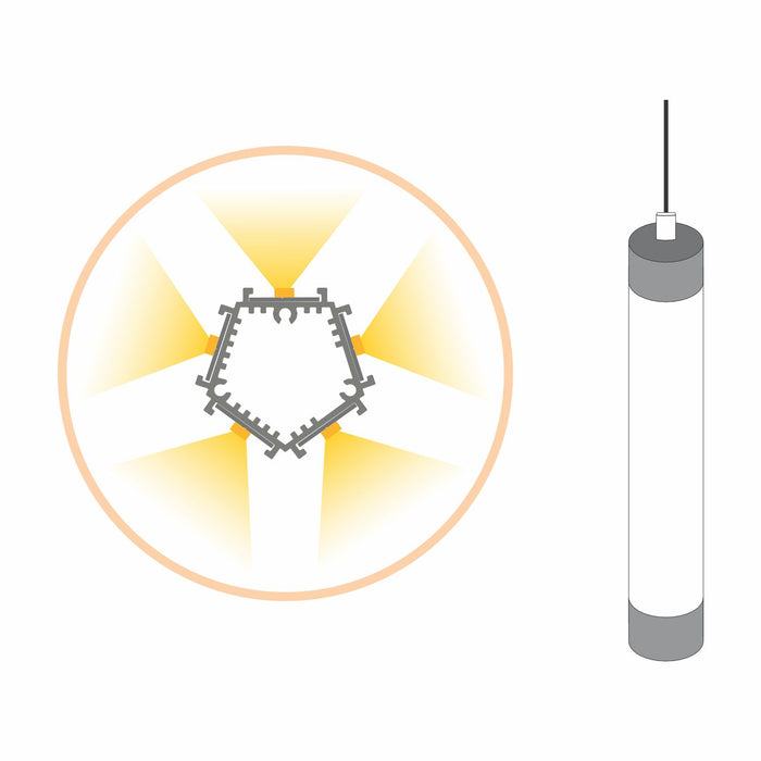 360 Degree Suspended Tube LED Channel ~ Cartago for Sale