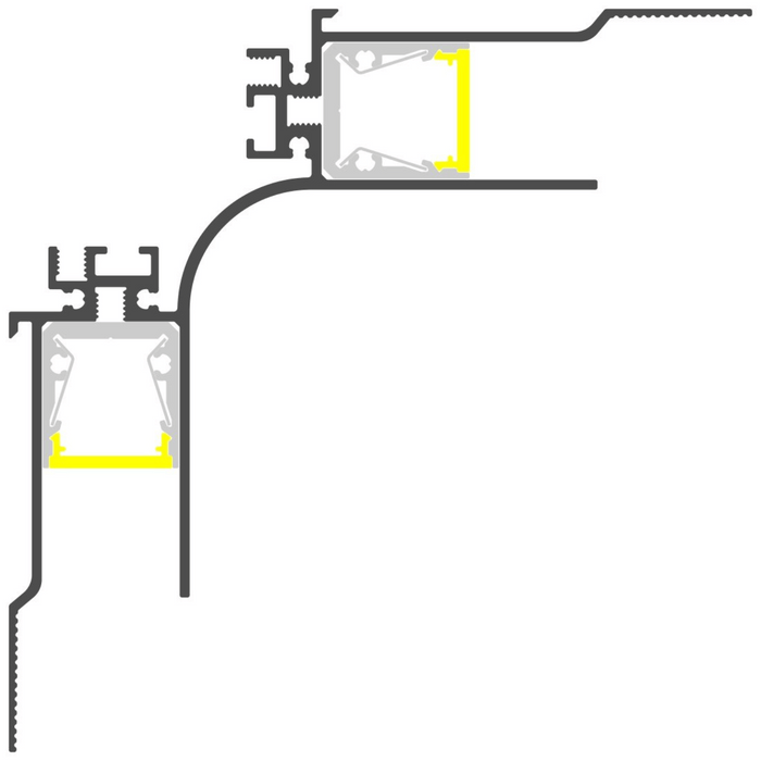 Plaster Board Cornice LED Channel ~ Alu-Cove3 For Sale