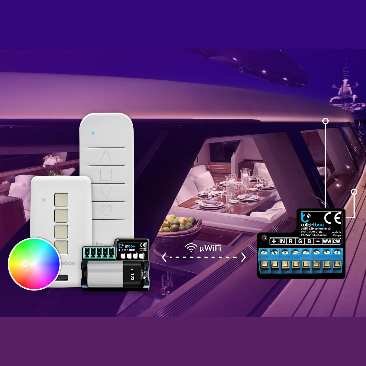 RGBW 5-Ch Wi-Fi LED Controller ~ wLightBox by BleBox For Sale