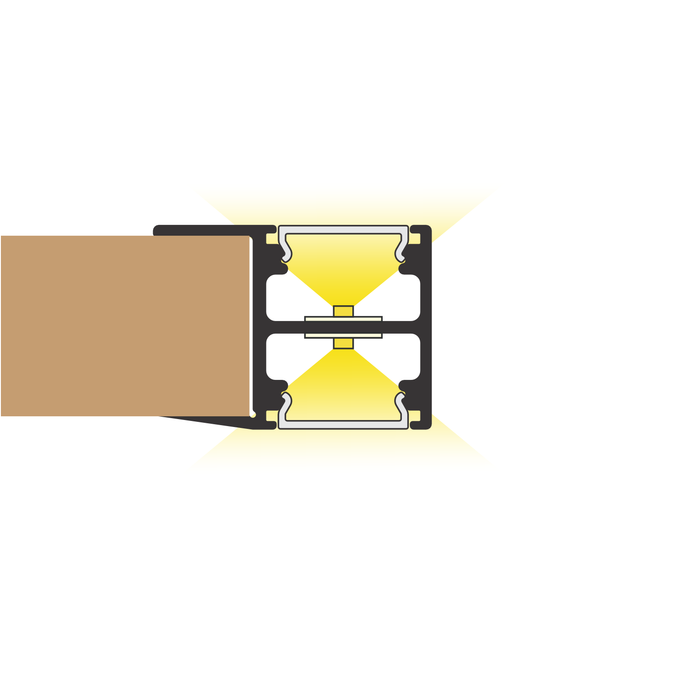 Up & Down Cabinet Shelf Lighting LED Channel ~ Face12 for Sale