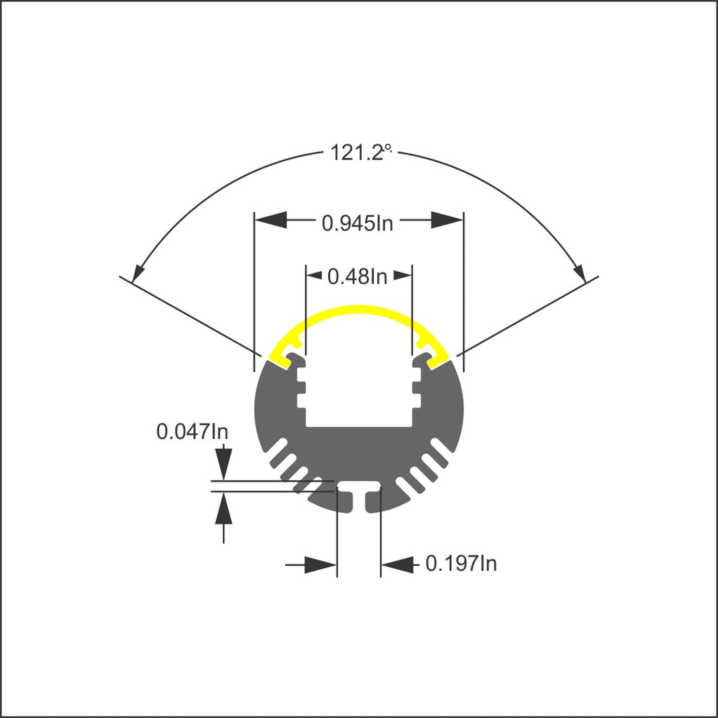 Lighted Closet Rod LED Channel - Alu Round For Sale