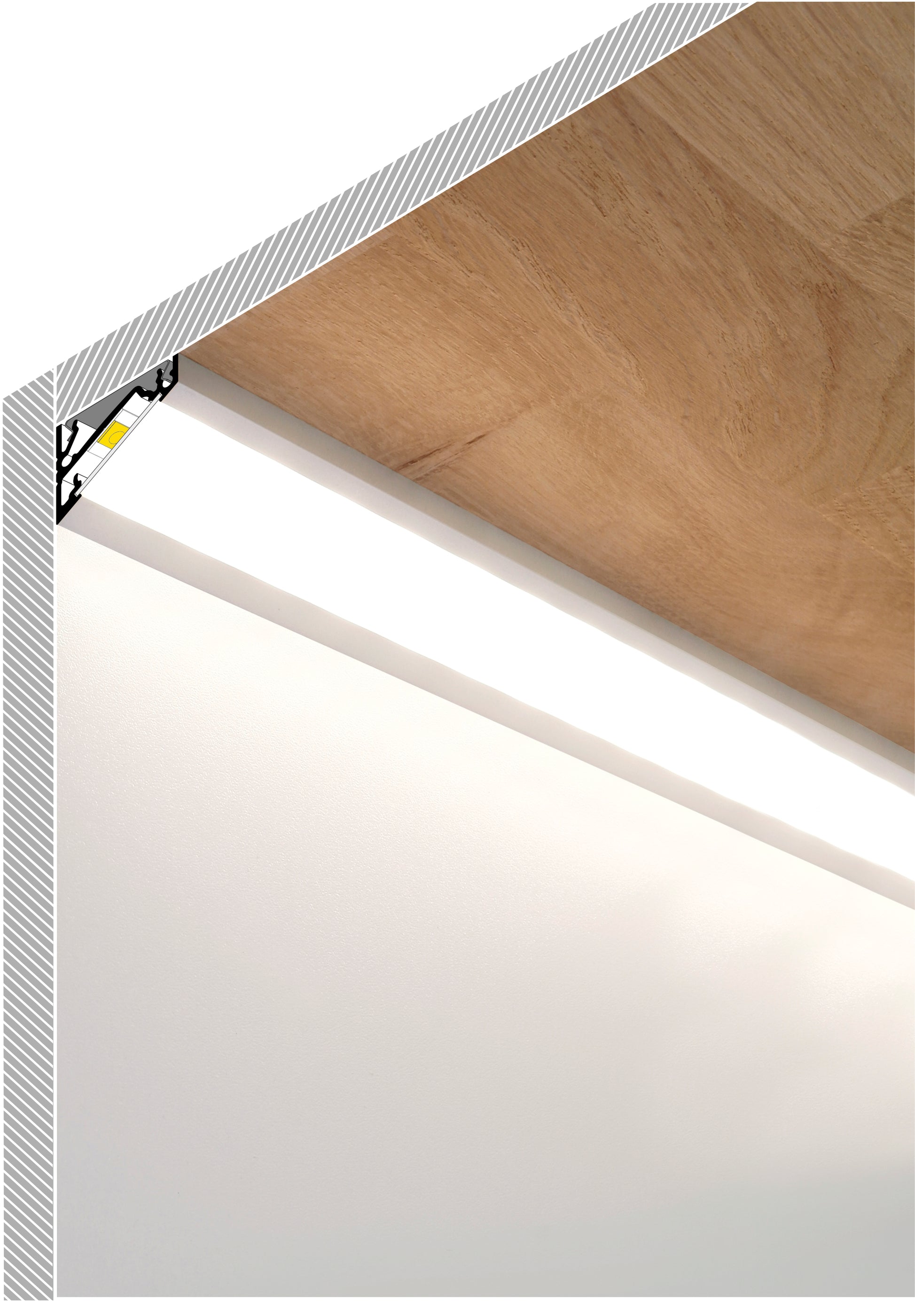 30/60 Degree Corner LED Channel ~ Model Corner14 For Sale