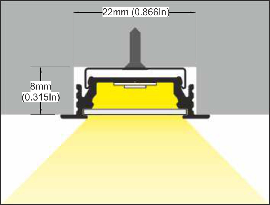 Recessed Mounting LED Channel ~ Model Groove14 for Sale