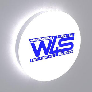 24" Round LED Lighted Wall Signs For Business for sale
