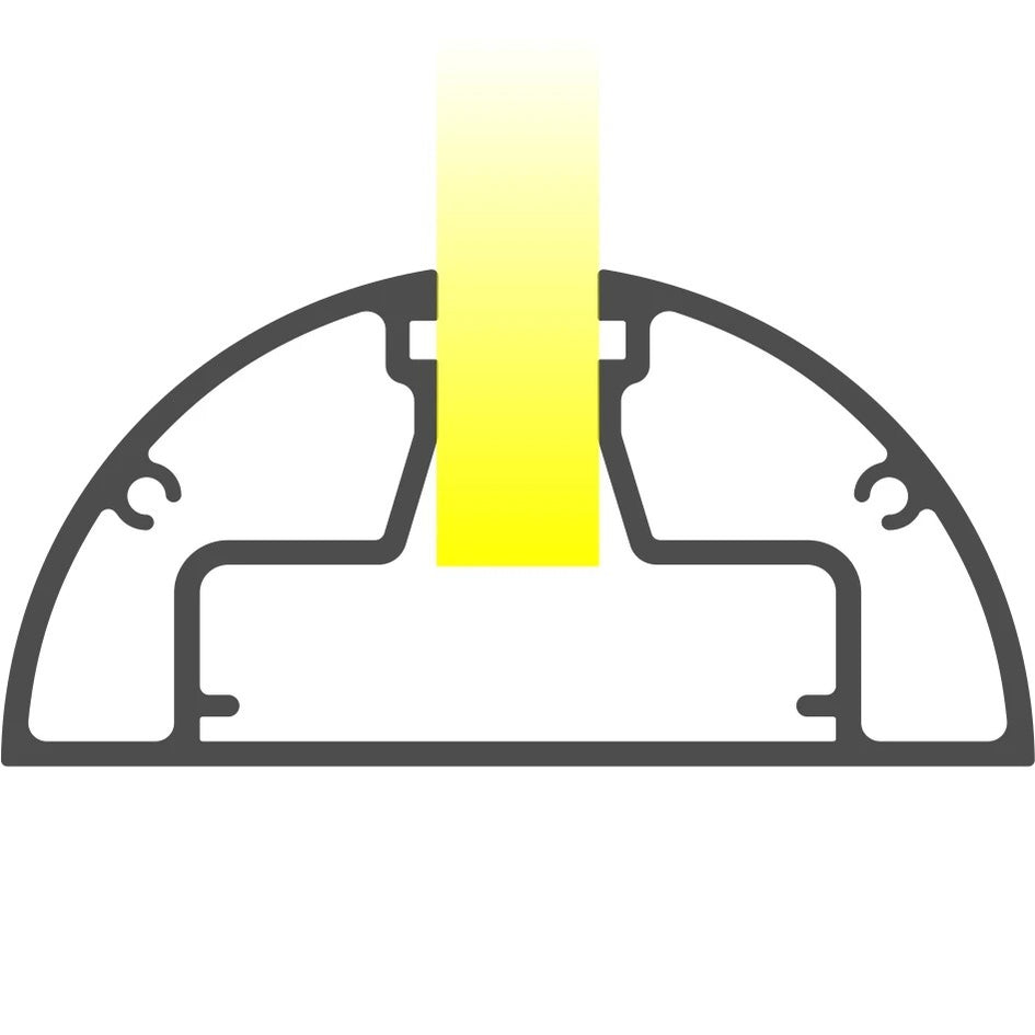 Edge-Lit LED Acrylic Signs New York Half-Round For Sale