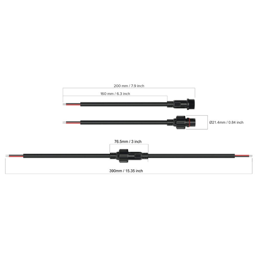 2Pin Black Waterproof IP65 LED Connector For Sale | Best Online