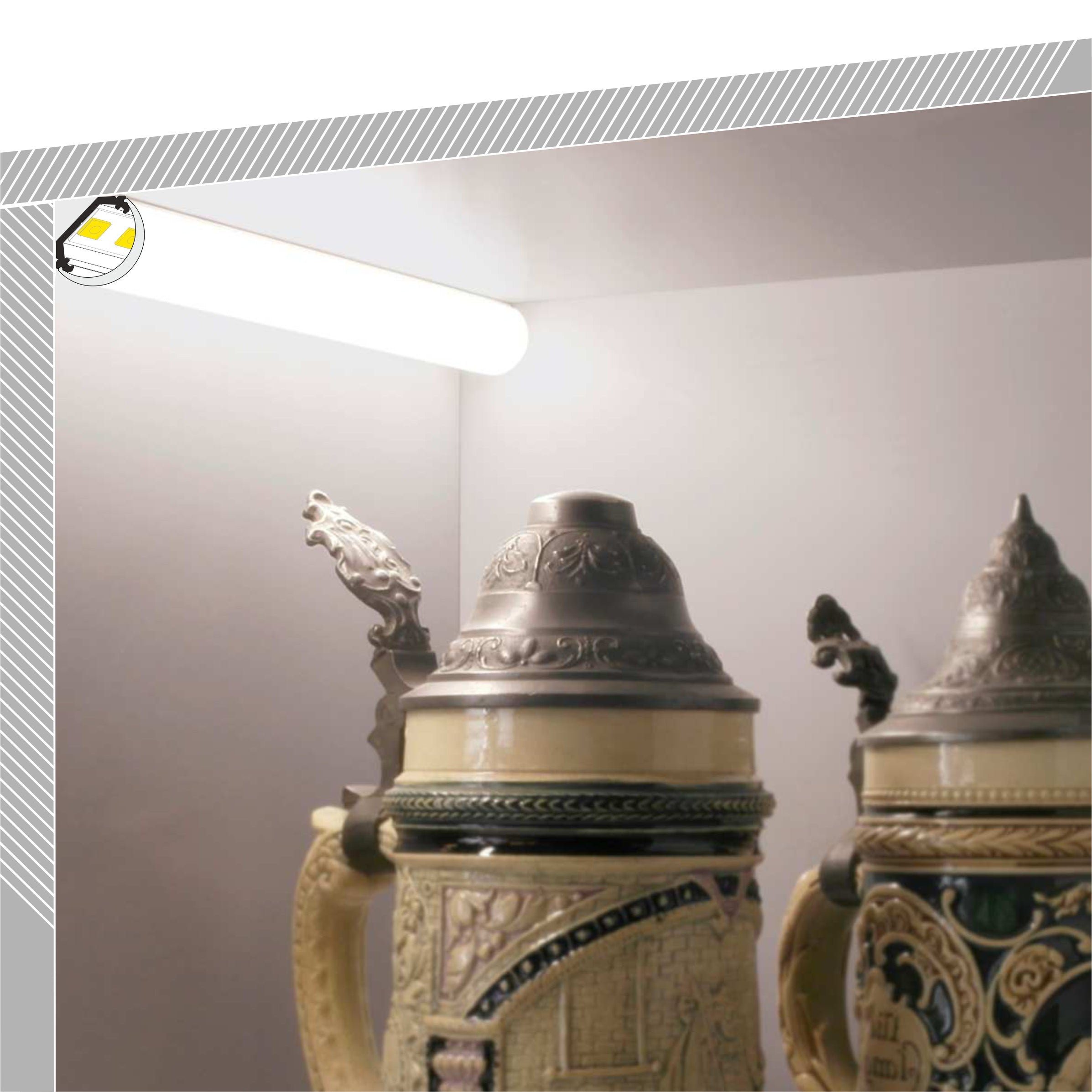 45 Degree Corner LED Channel Quarter10 For Sale | Best Prices