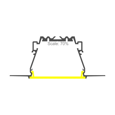 2" Plaster-in Trimless LED Drywall Profile RPL55 US For Sale