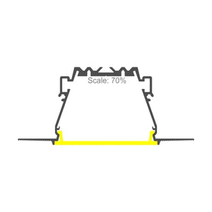 2" Plaster-in Trimless LED Drywall Profile RPL55 US For Sale