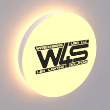 24" Round LED Lighted Wall Signs For Business for sale