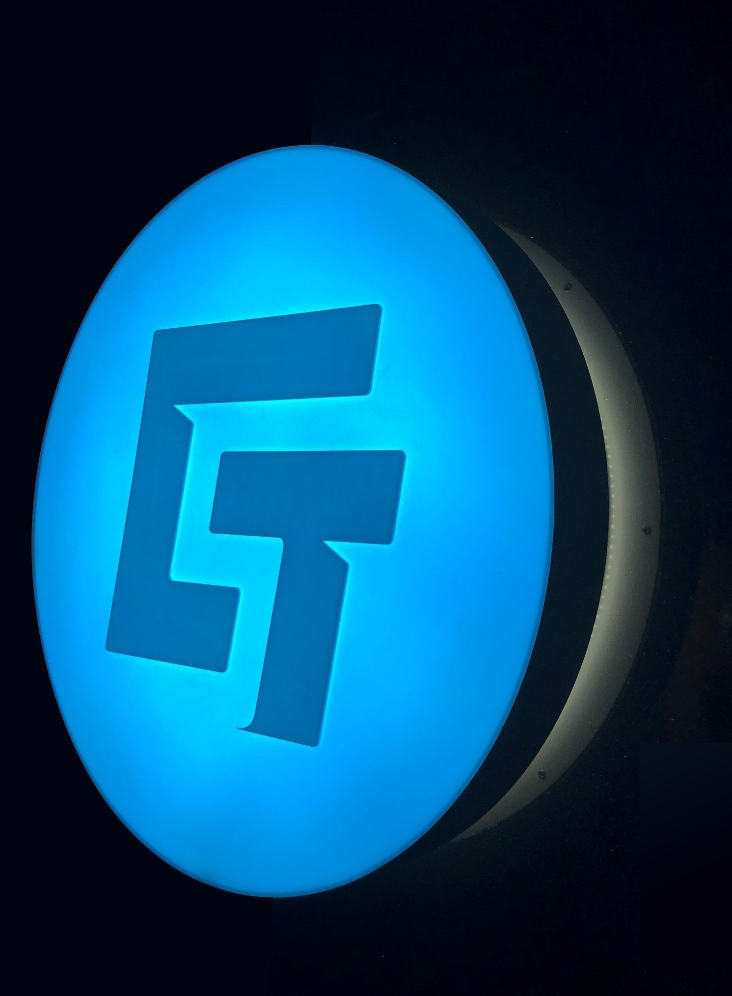 24" Round LED Lighted Wall Signs For Business for sale