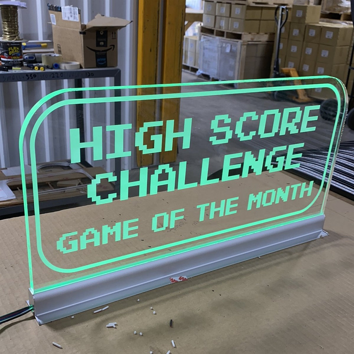 Edge Lighting Acrylic Signage and Panels Ginebra for Sale