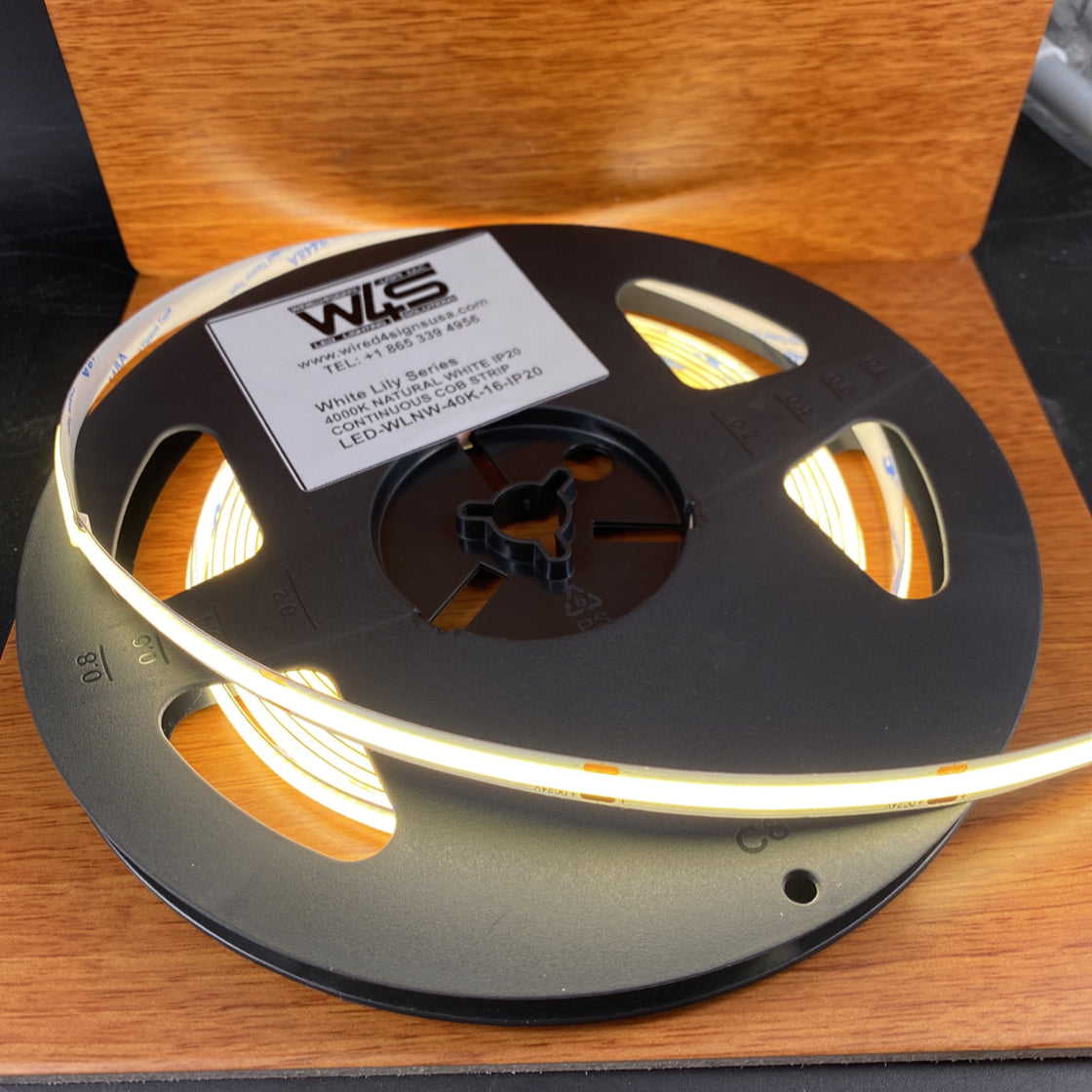 Continuous COB IP20 LED Strip (24V) ~ White Lily Series For Sale