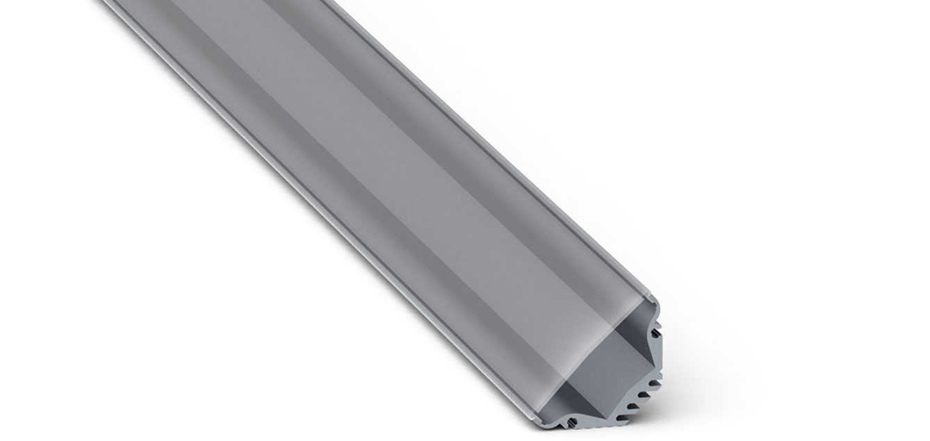 Large 45 Degree Corner LED Channel ~ Model ALU45-Wide For Sale